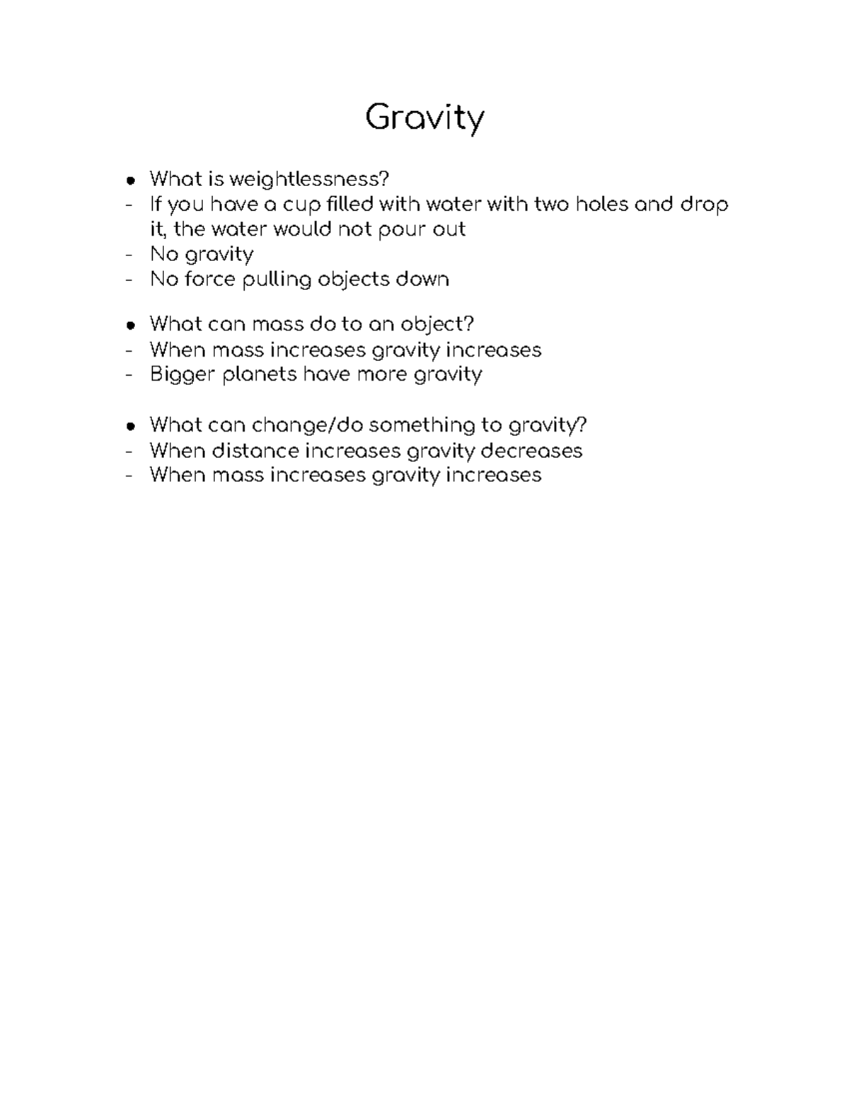 Gravity/Matter/Changes of Matter/The Sun - Gravity What is ...