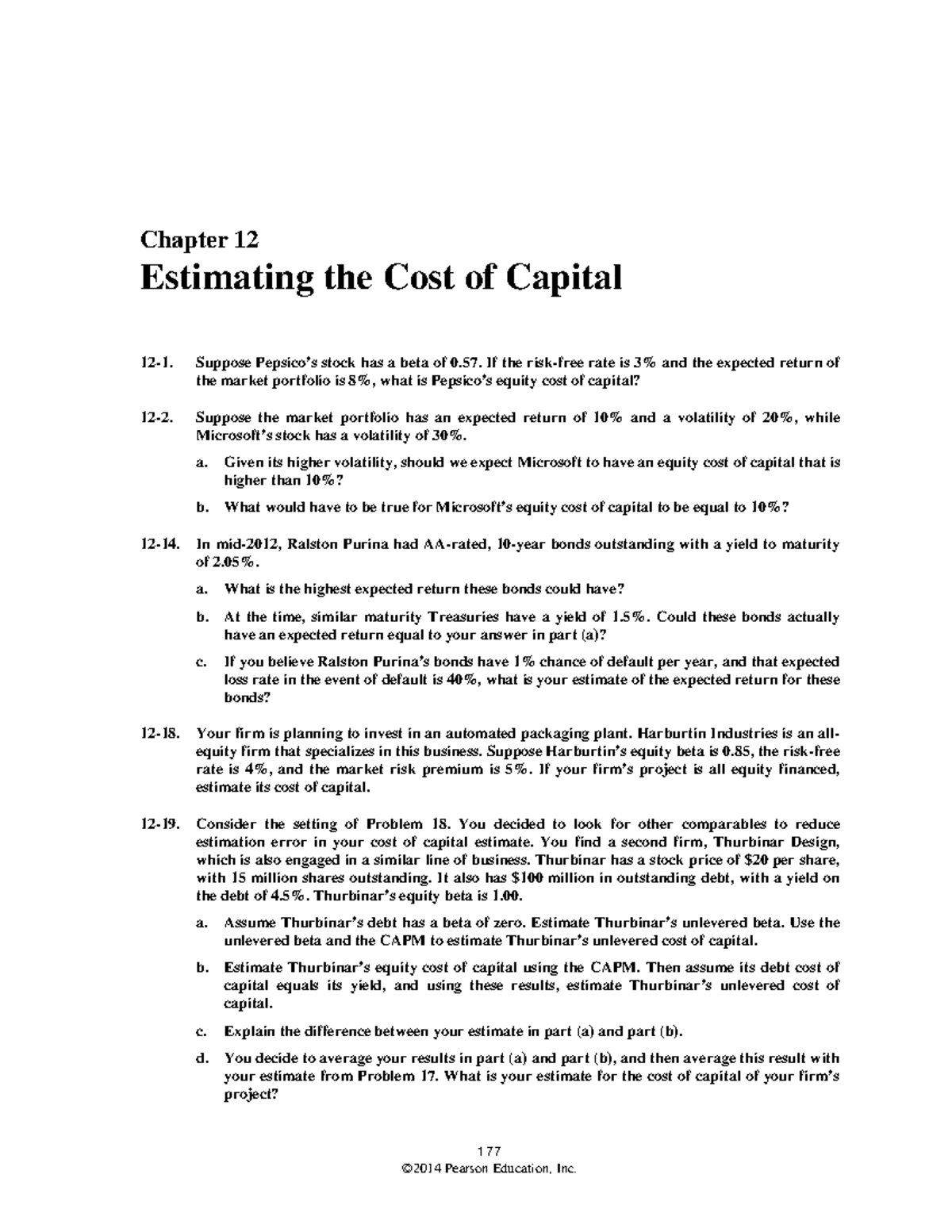 Week 1 Ch12 - Tutorial questions - 1 7 7 ©2014 Pearson Education, Inc. Chapter 12 Estimating the ...