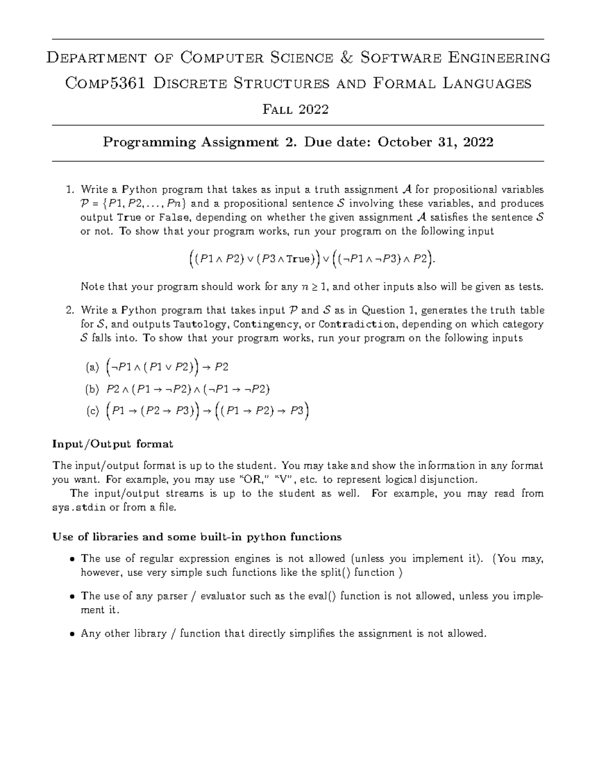 COMP5361. Programming.Assignment 2 - Department of Computer Science & Software Engineering - Studocu
