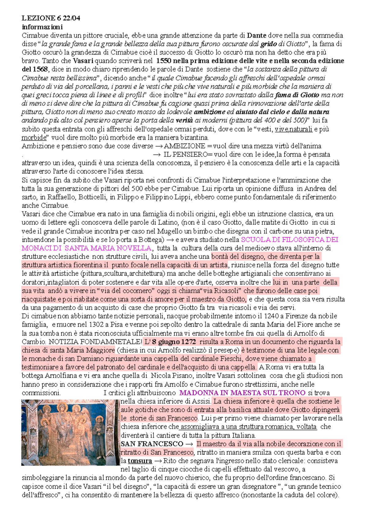 Medievale Lezione 6 - LEZIONE 6 22/ informazioni Cimabue diventa un ...