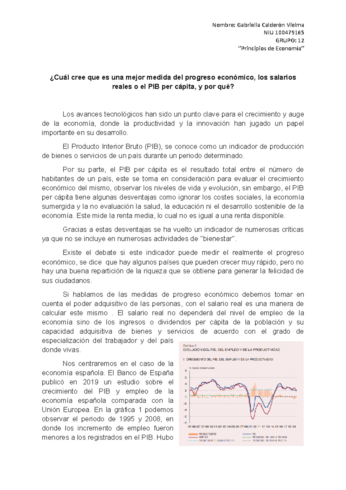 Trabajo final de Economía - Nombre: Gabriella Calderón Vielma NIU ...