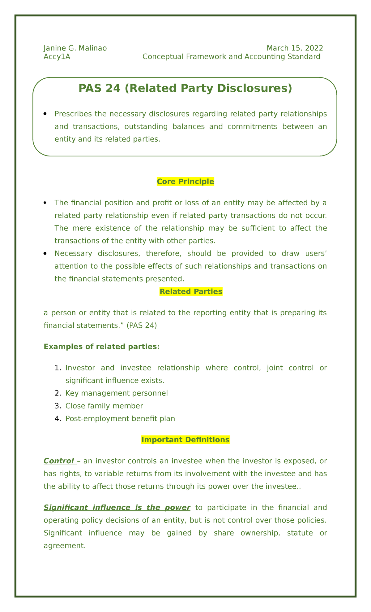 13 - PAS 24 (Related Party Disclosure) - Janine G. Malinao March 15 ...