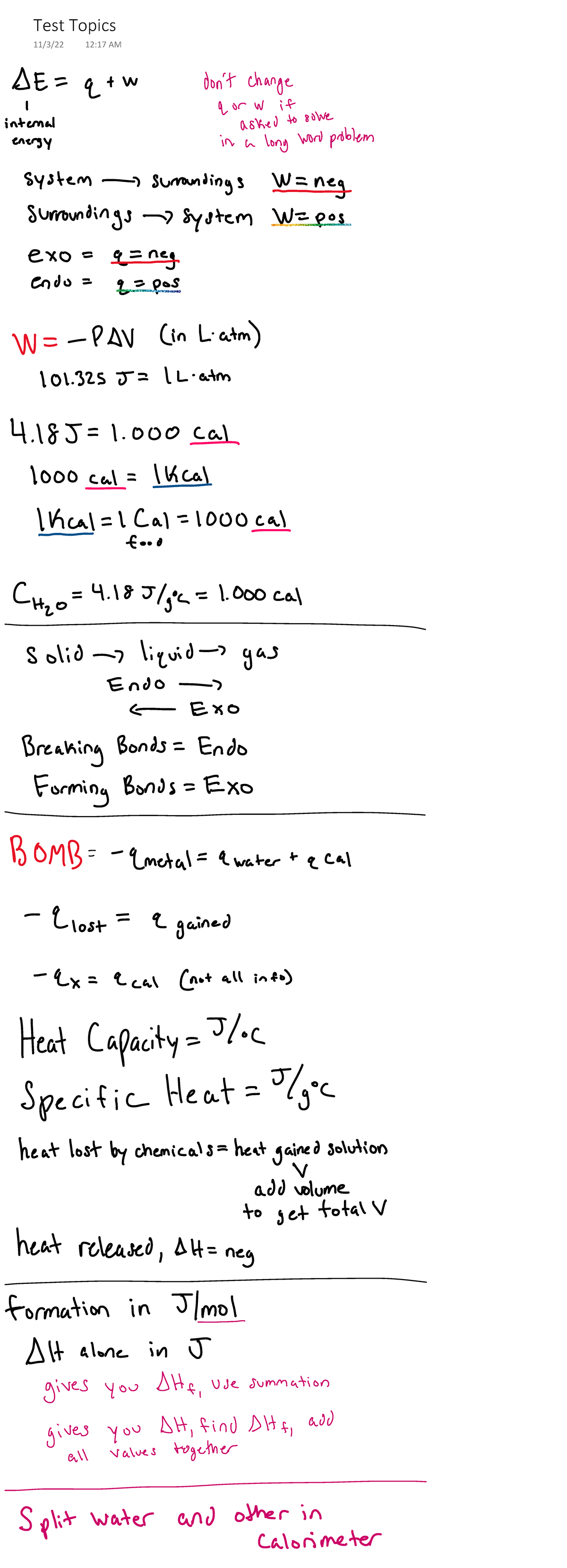 Chapter 6 - Ap chemistry unit 6 - Test Topics 11/3/22 12:17 AM - Studocu