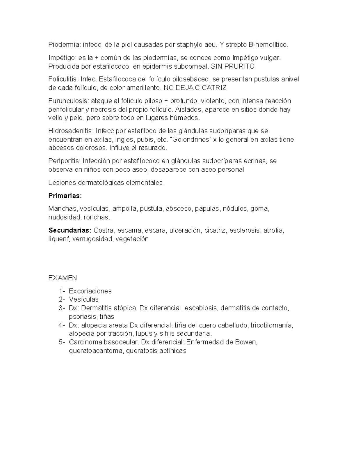 Derma repaso - Piodermia: infecc. de la piel causadas por staphylo aeu ...