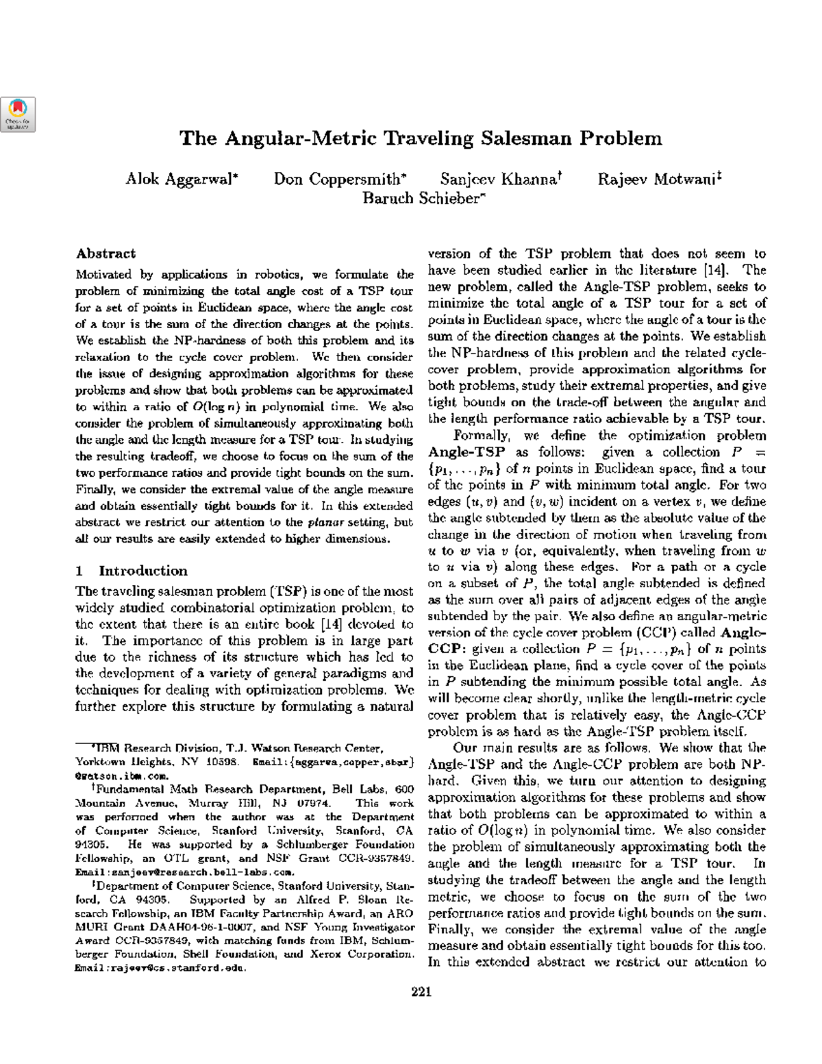 314161 - aaaa - The Angular-Metric Traveling Salesman Problem Alok ...
