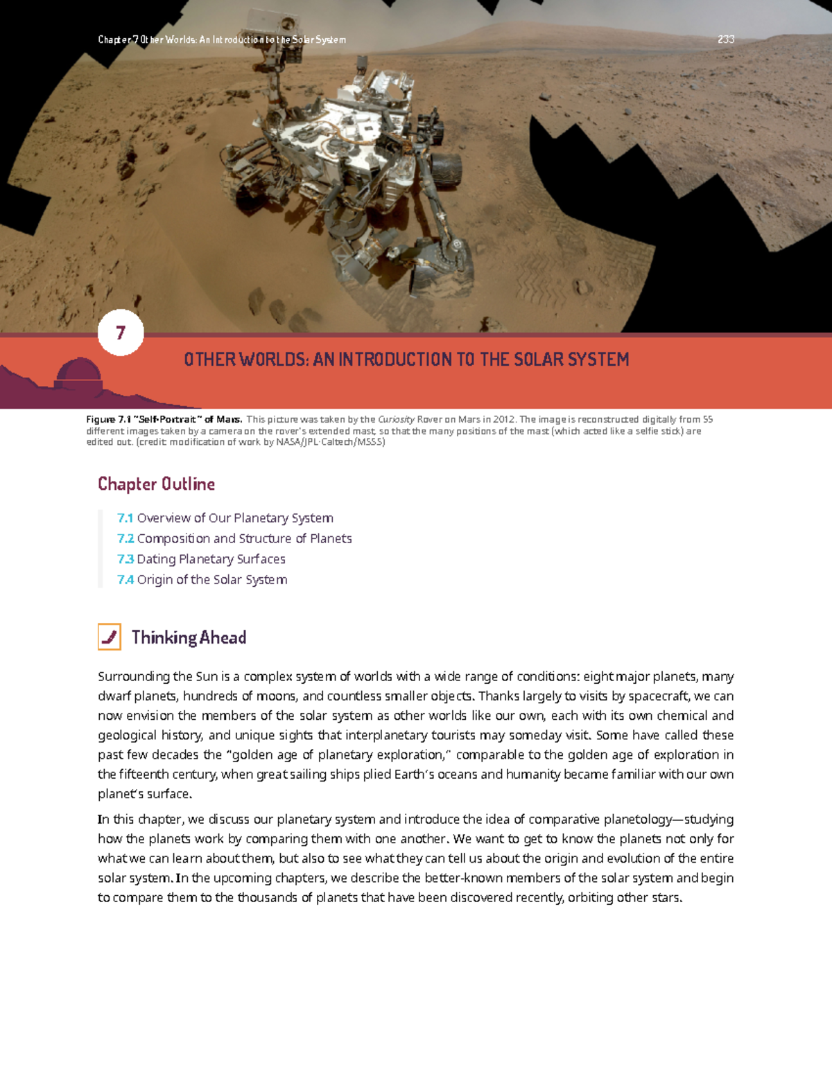 Open Stax Astronomy Chapter 7 - Chapter Outline 7 of Our Planetary System 7 and Structure of ...