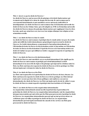 Human Rights - Titre 1 : Qu'est-ce que les droits de l'homme? Les ...