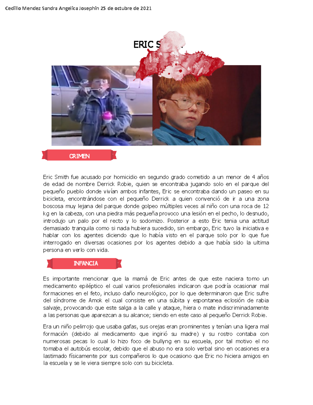 Proyecto Crimi Parte 1 - Eric Smith fue acusado por homicidio en ...