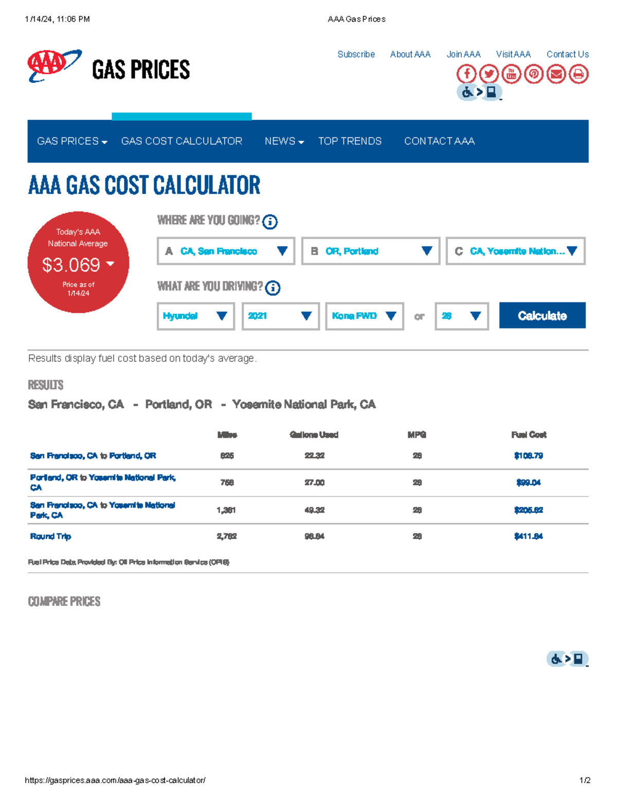 AAA Gas Prices 3 - ffffffffffffff - 1/14/24, 11:06 PM AAA Gas Prices - Studocu
