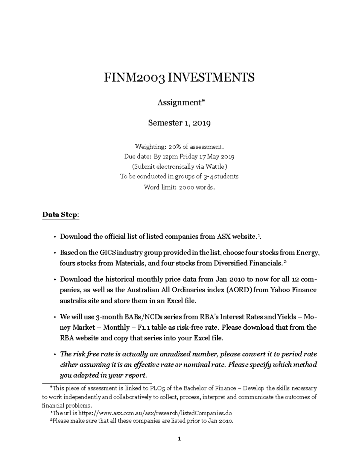 Assignment Handout - Workshop and Final Exam Solutions, Really useful ...