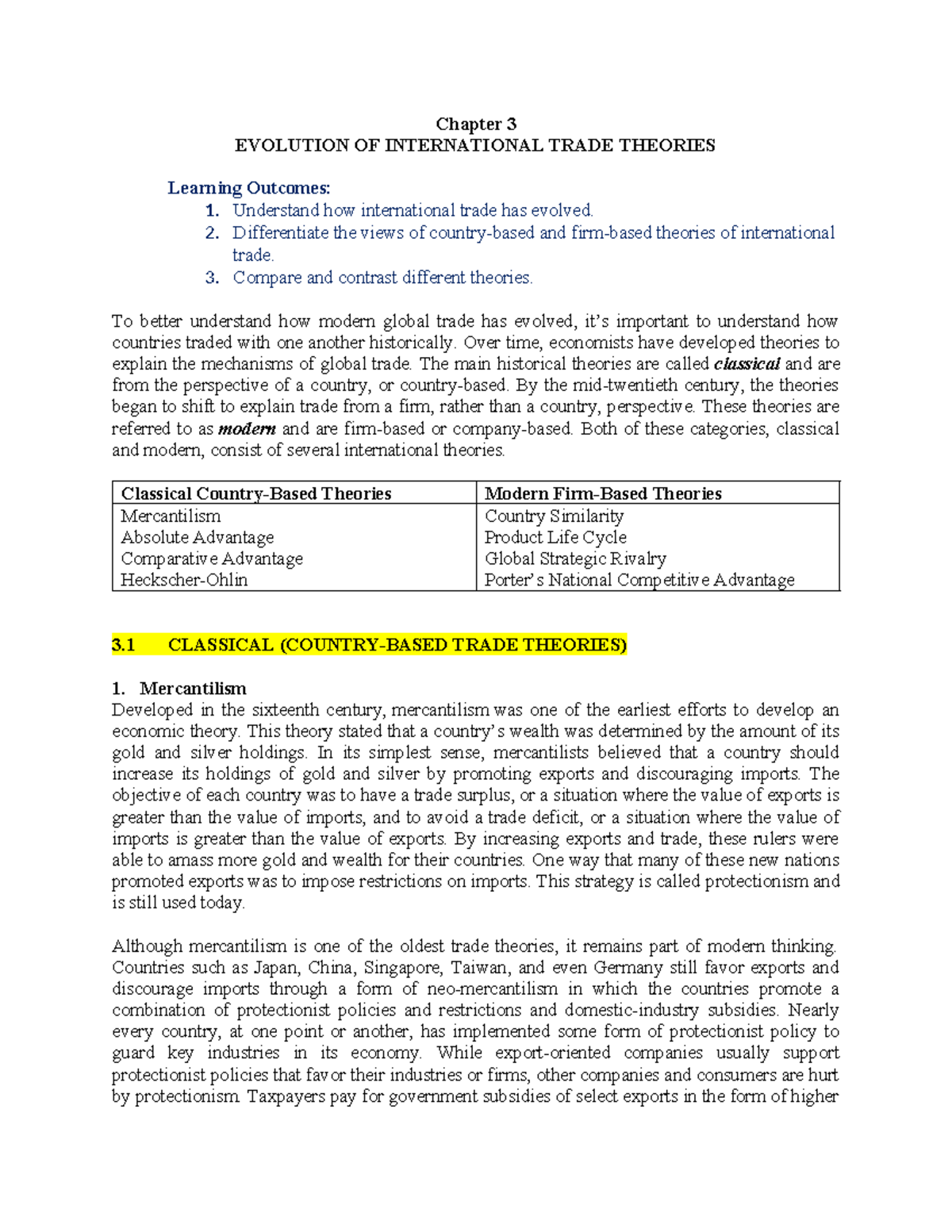 Chapter 3 International Business and Trade - Chapter 3 EVOLUTION OF ...