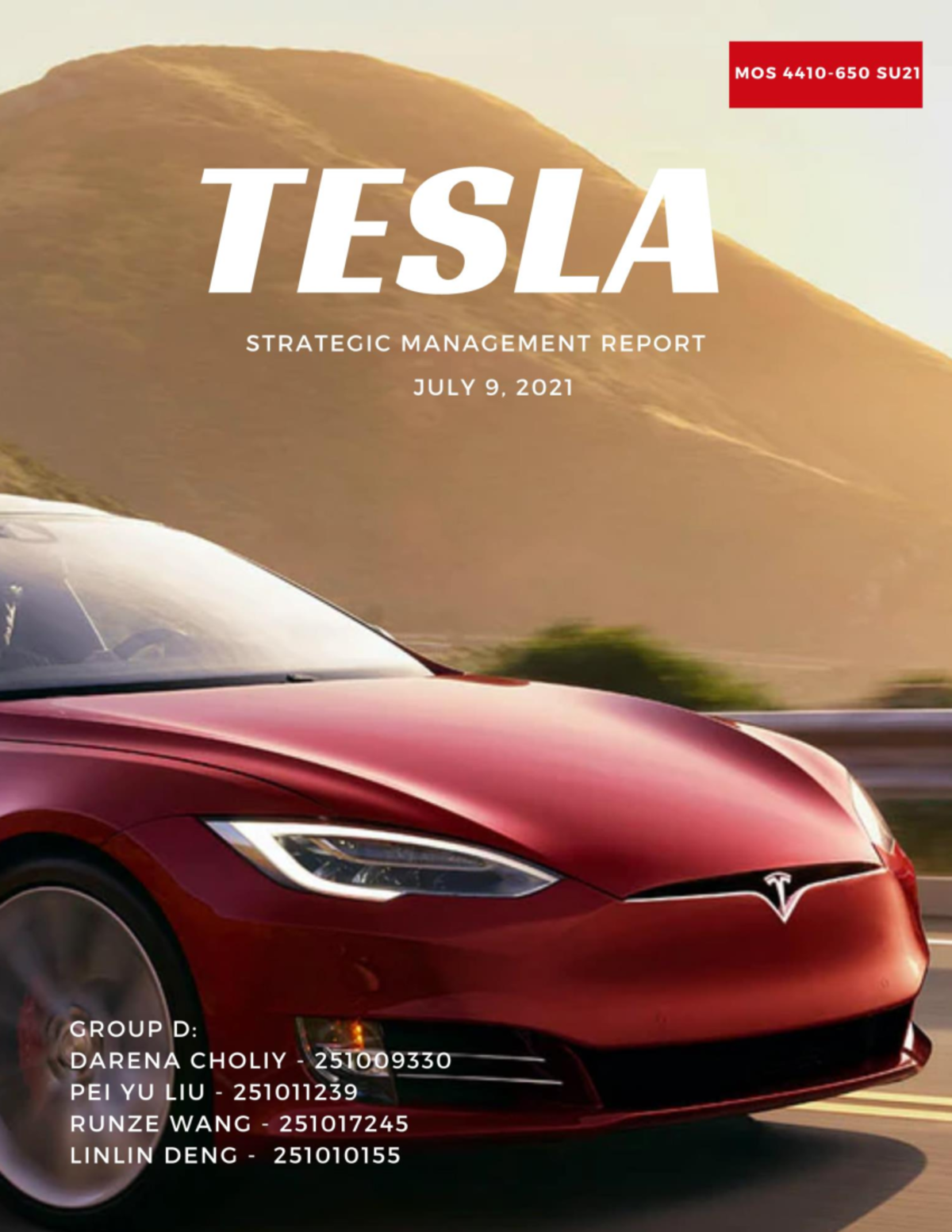 Tesla - TABLE OF CONTENTS EXECUTIVE SUMMARY 2 Vision 2. INTRODUCTION 2 ...