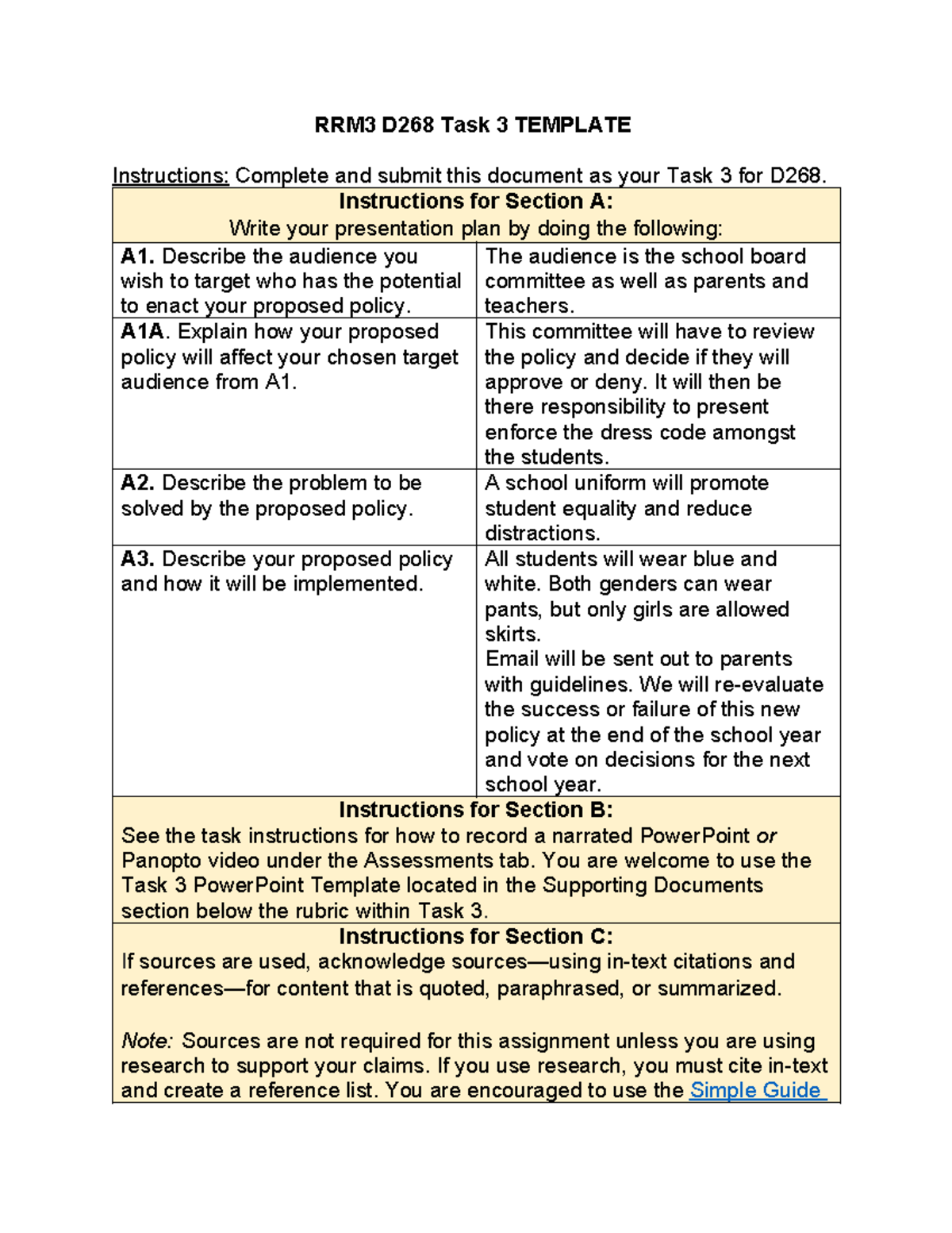 RRM3 D268 Task 3 - RRM3 D268 Task 3 - RRM3 D268 Task 3 TEMPLATE ...