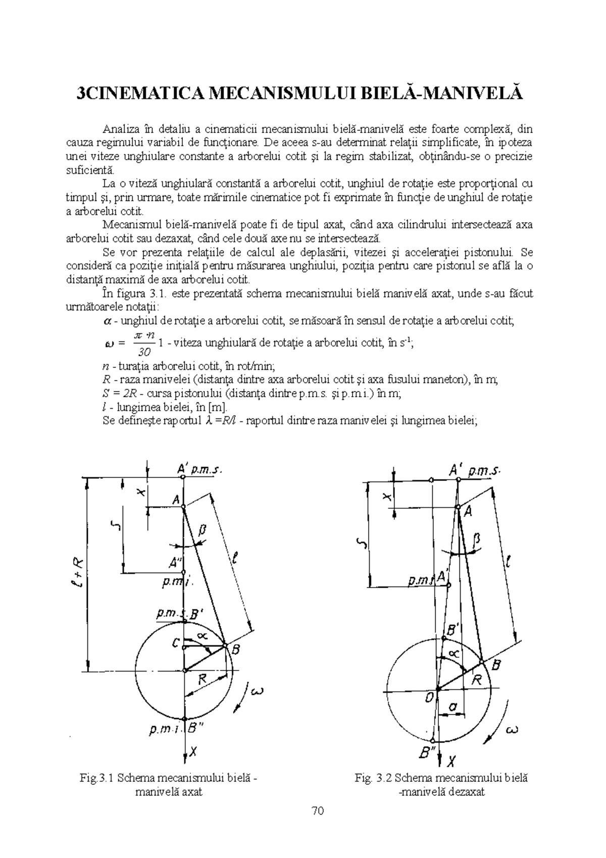 Cinematica Mecanismului Biela- Manivela - 3CINEMATICA MECANISMULUI ...