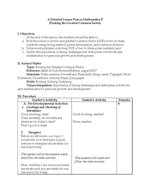 Water Cycle DLP - DETAILED LESSON PLAN School: CATBANGEN CENTRAL SCHOOL ...