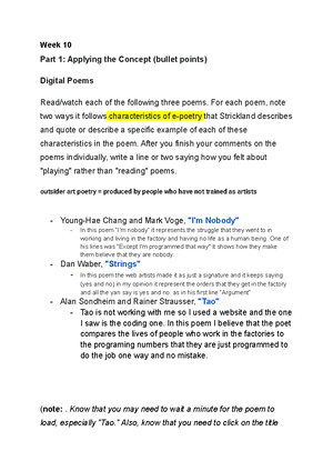 Shelly Poem - describes the peom, and compares it to another one ...