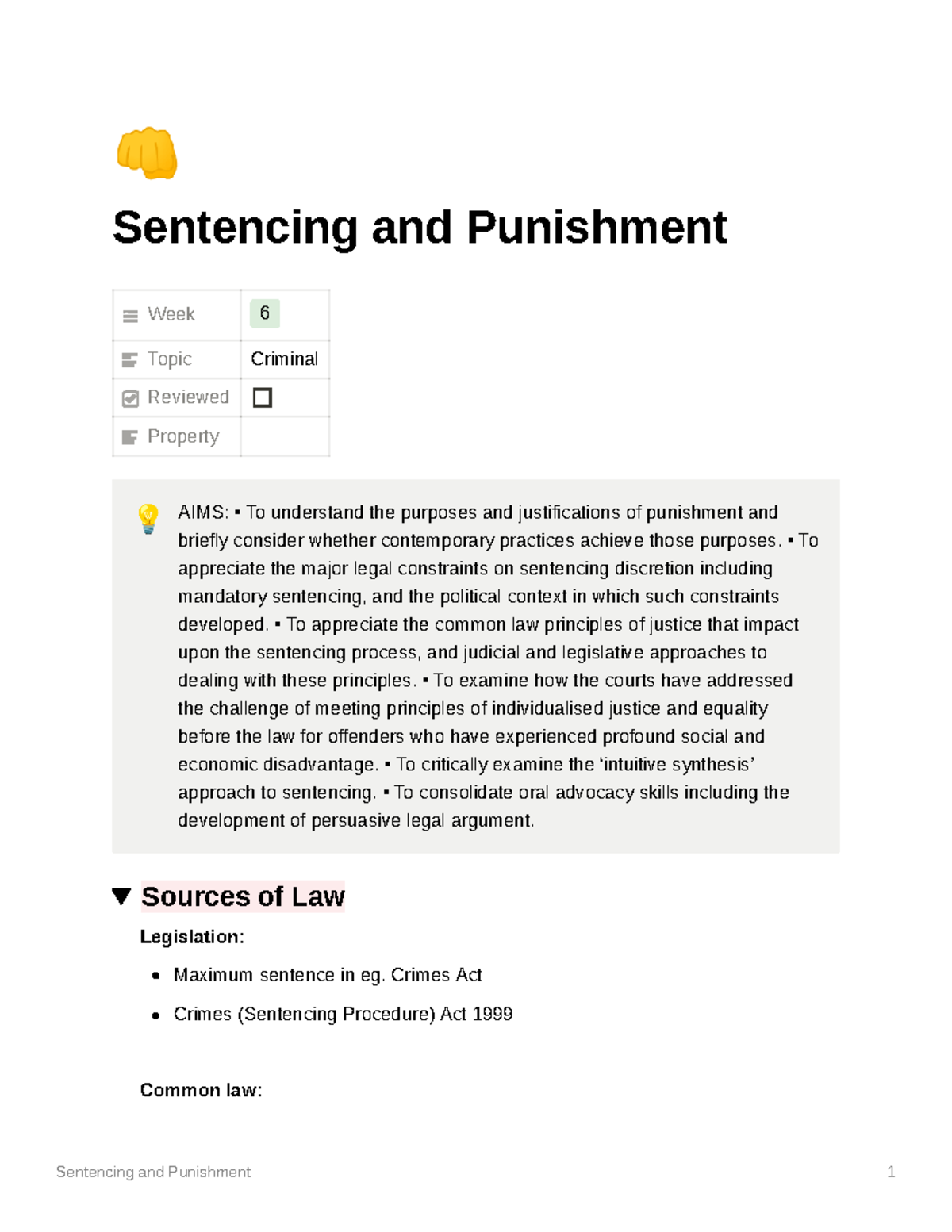 Sentencing and Punishment - 8 Sentencing and Punishment Week 6 Topic ...