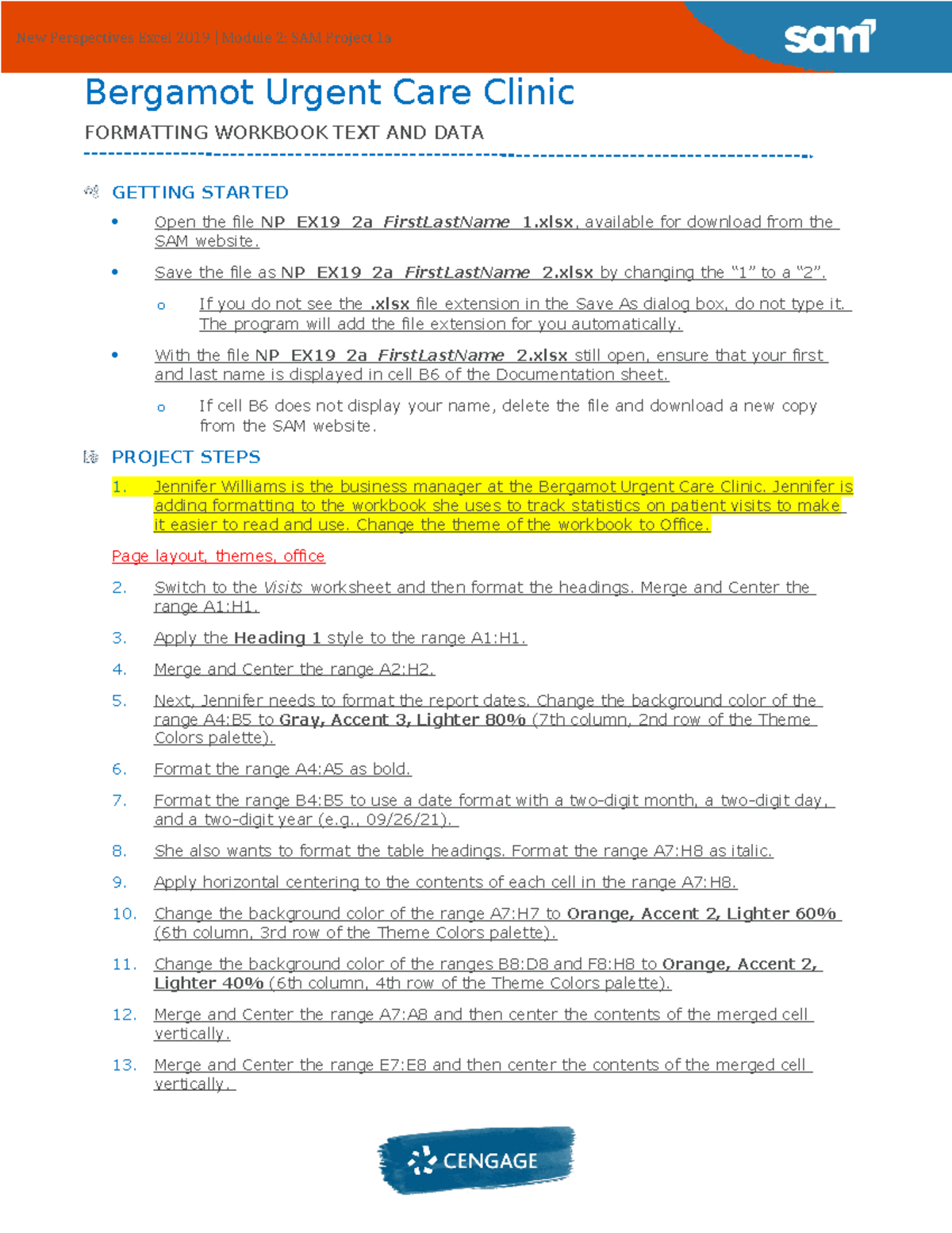 Instructions NP EX19 2a - Bergamot Urgent Care Clinic FORMATTING ...