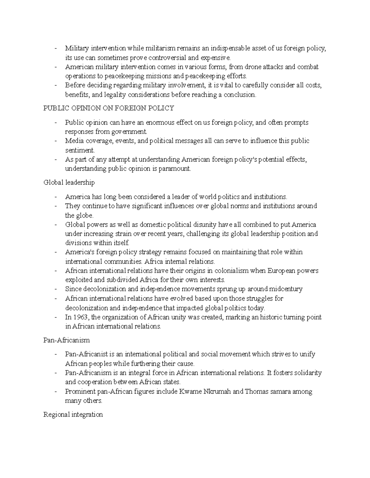 International LAW Notes 11 - Military intervention while militarism ...