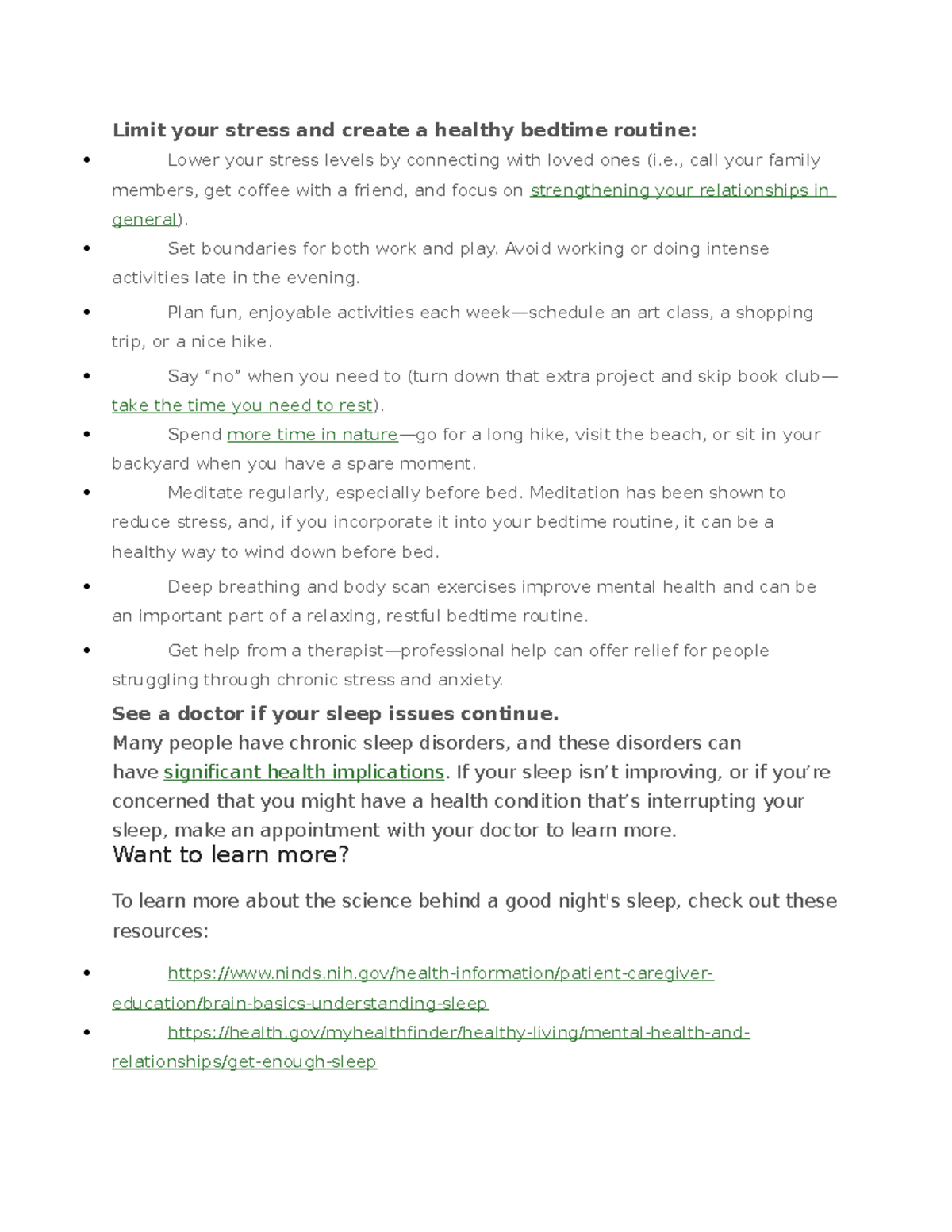 04 ECE LECTURES - Limit your stress and create a healthy bedtime ...