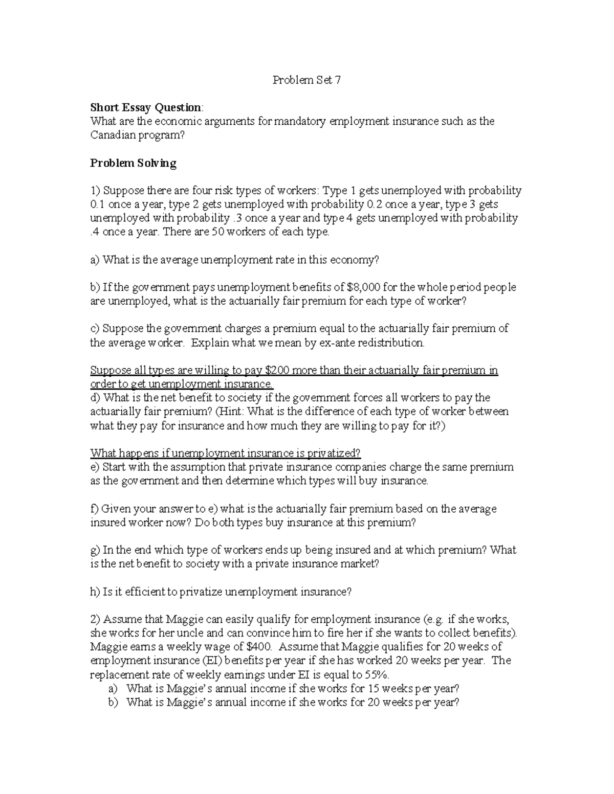 Tutorial Work Problem Set 7 Solutions Problem Set 7 Short Essay tutorial-work-problem-set-7-solutions-problem-set-7-short-essay