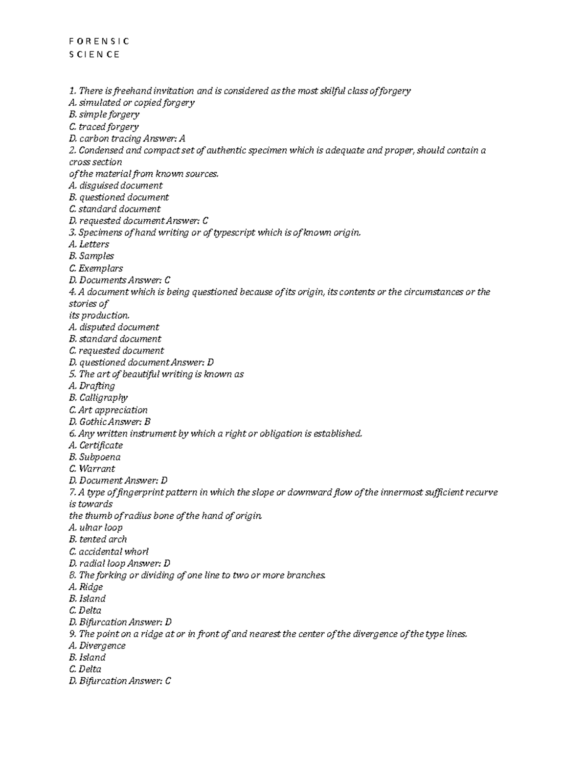 Forensic Science Overall - S C I E N C E There is freehand invitation ...