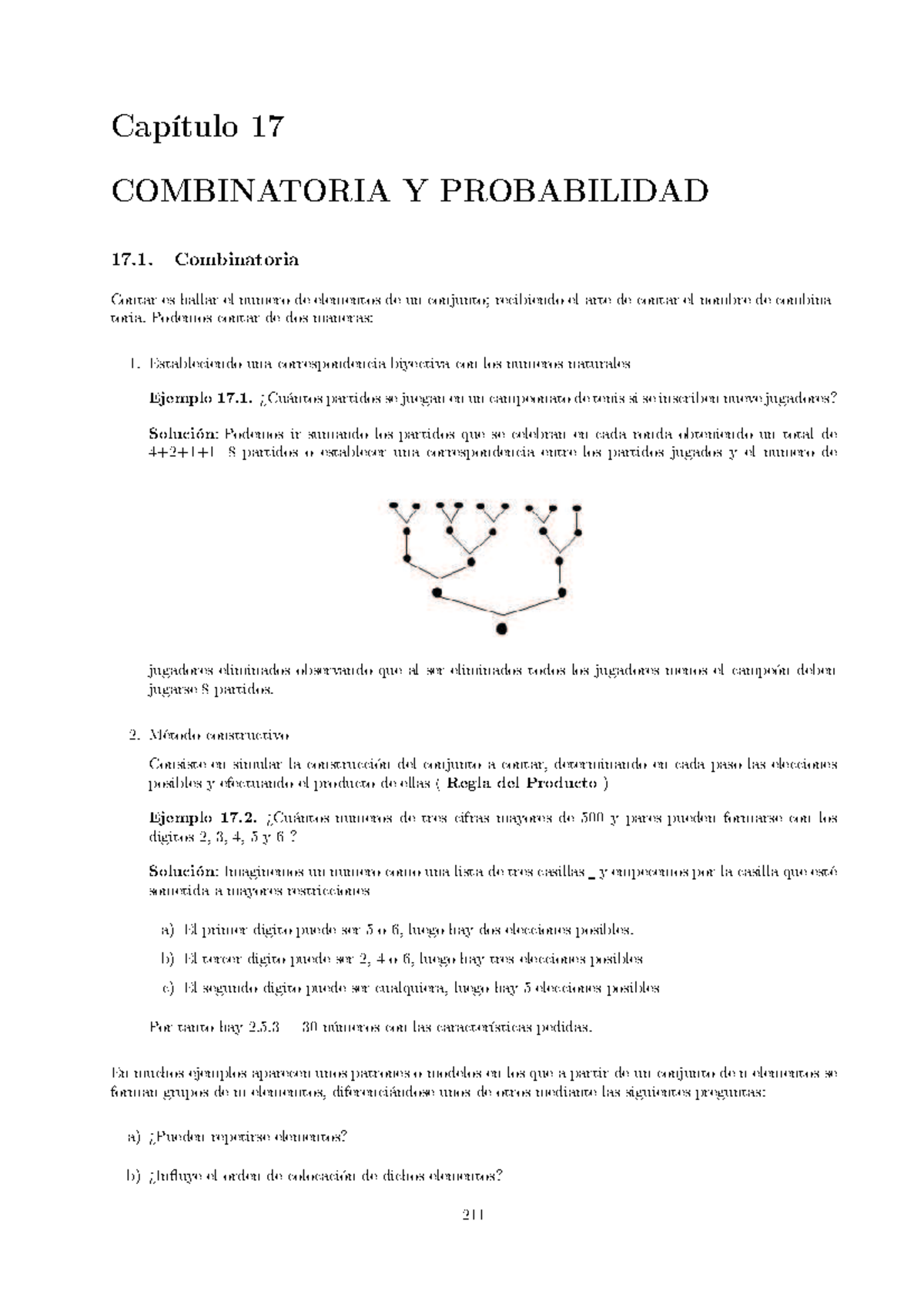 T17 Combinatoria y probabilidad - Capítulo 17 COMBINATORIA Y ...
