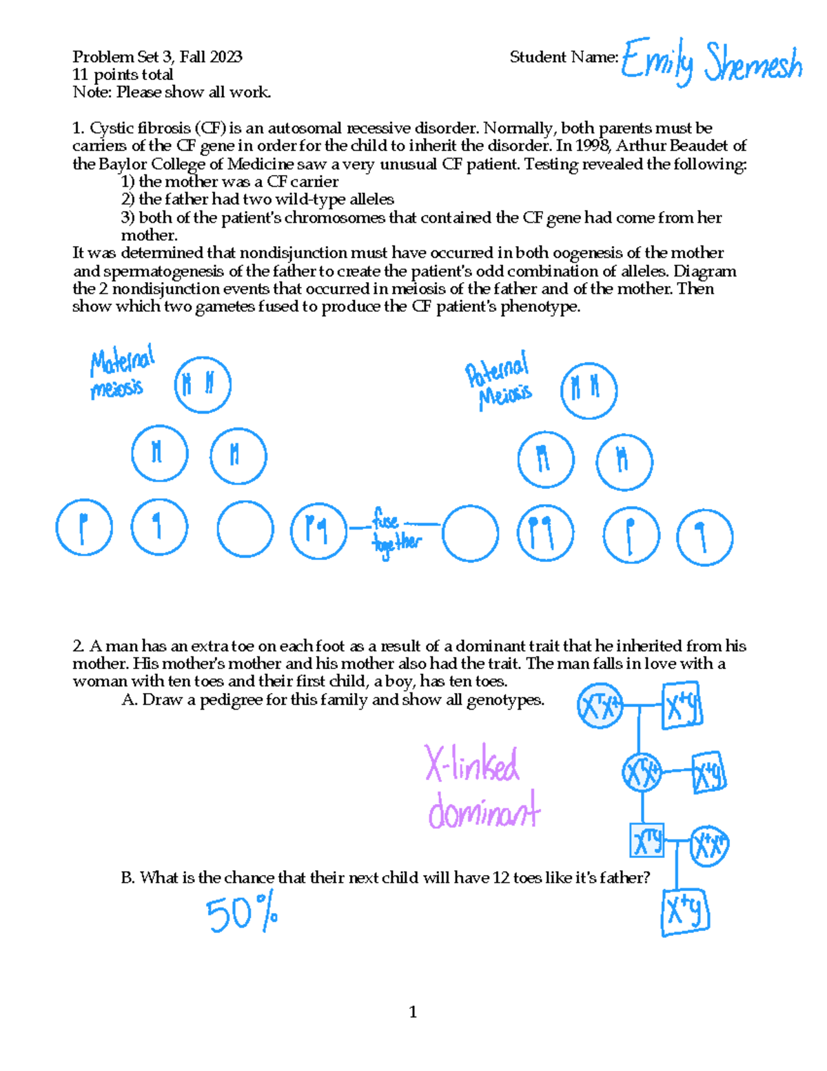 Problem Set 3 - Discussion Set 3 - 11 points total Note: Please show ...