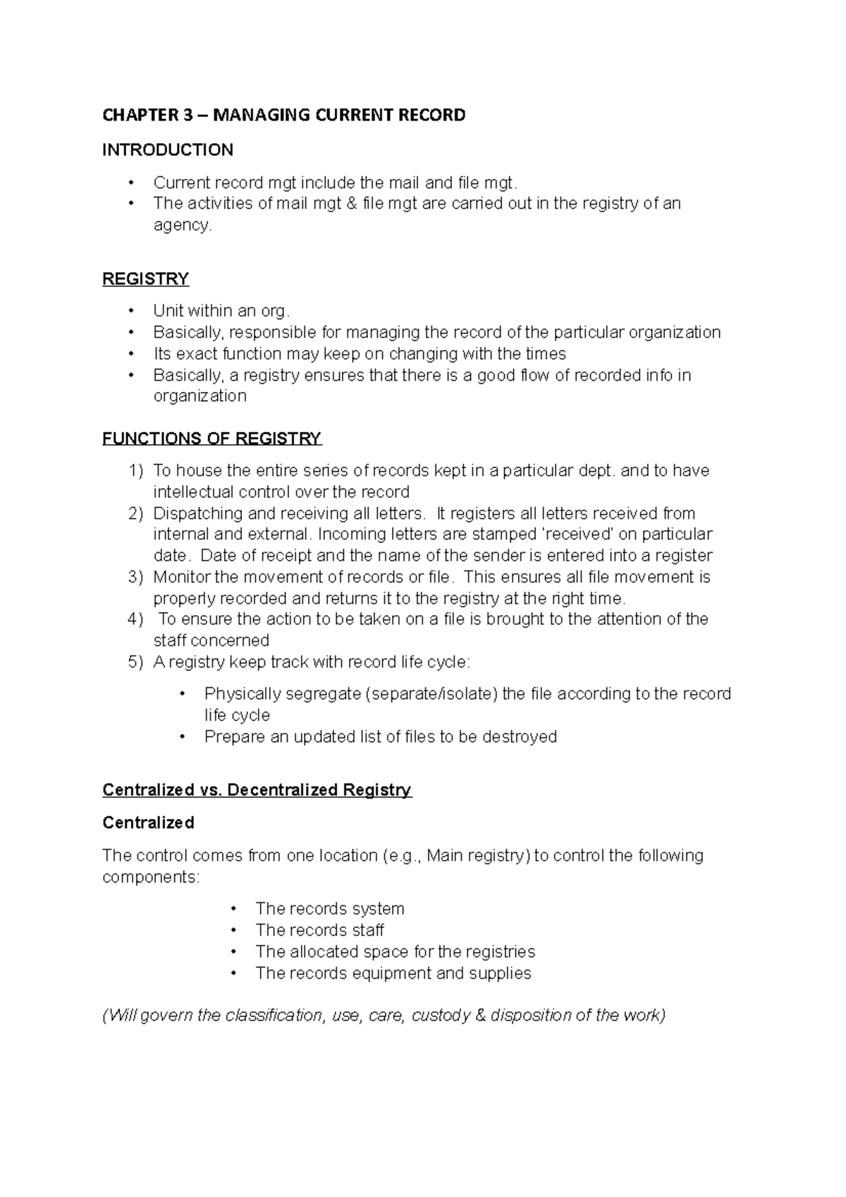 Chapter 3- Managing Current Record - CHAPTER 3 – MANAGING CURRENT ...