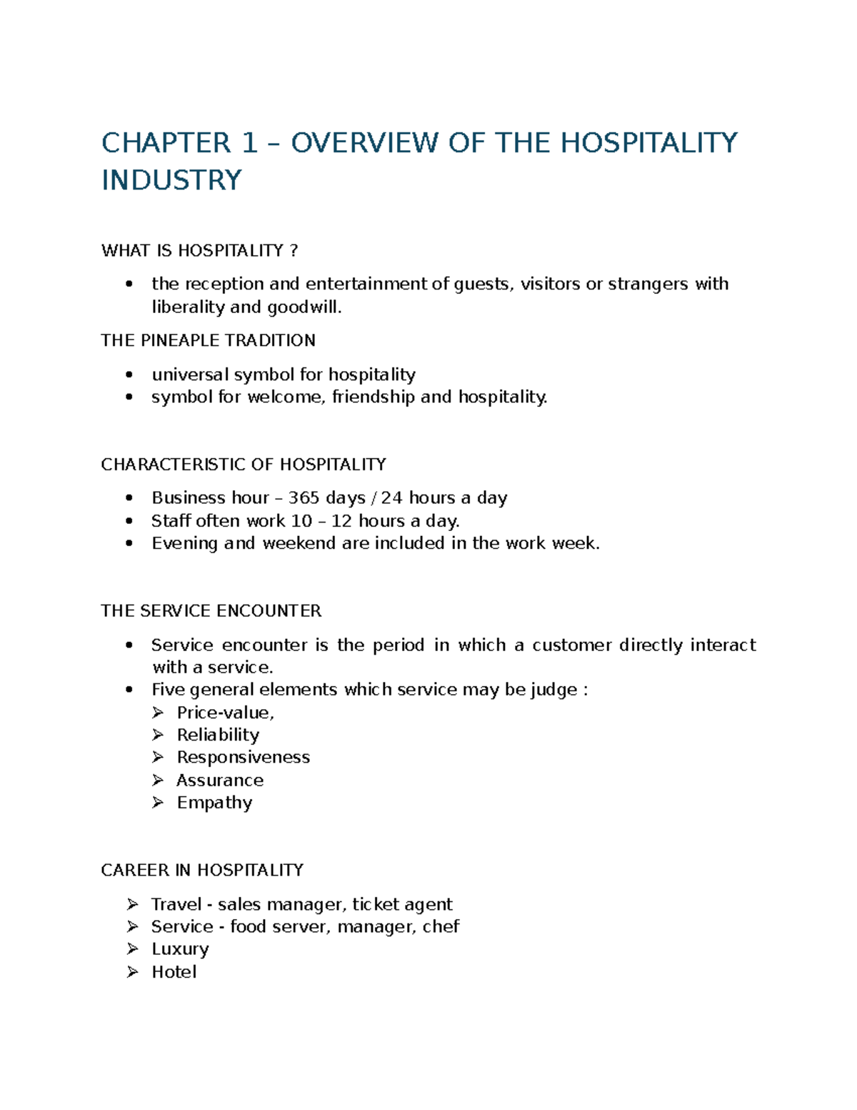 Revision - key words and simple explaination - CHAPTER 1 – OVERVIEW OF ...