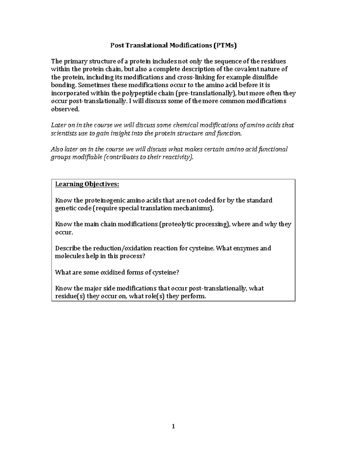 4 Post Translational Modifications Canvas Version - Post Translational ...