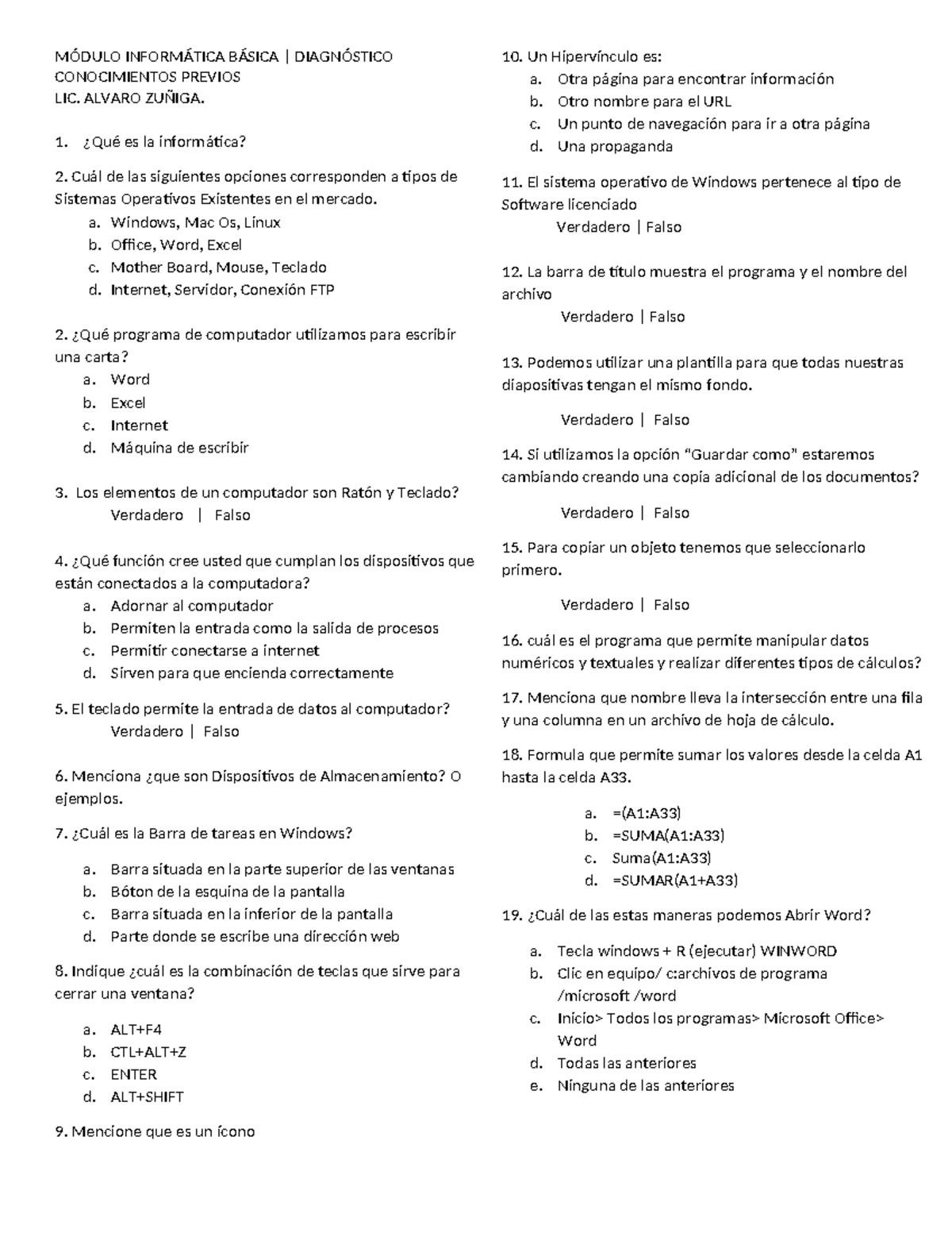 Módulo Informática Básica - MÓDULO INFORMÁTICA BÁSICA | DIAGNÓSTICO ...