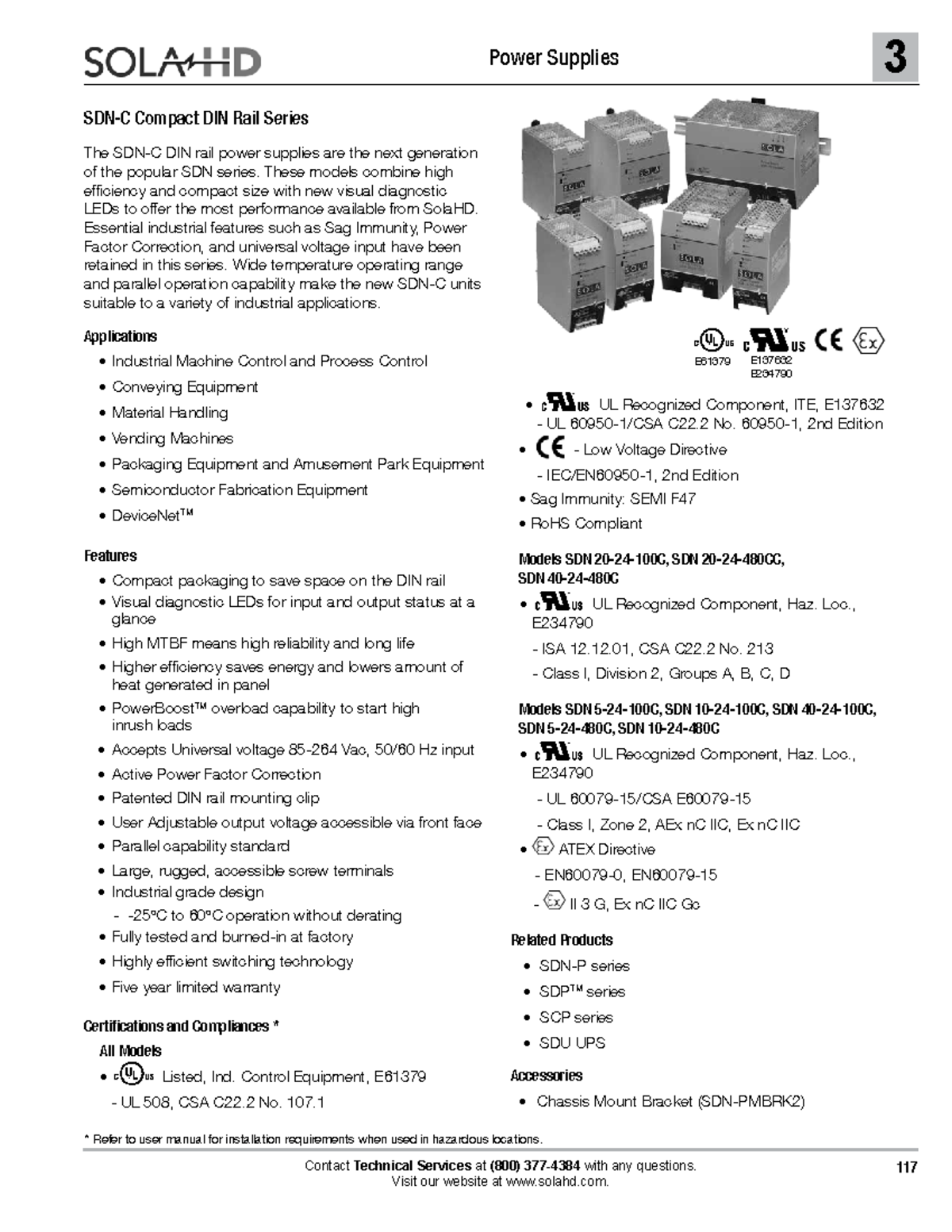 SDN-C 40-24-100C datasheet-1668103 - Power Supplies 3 Contact Technical ...