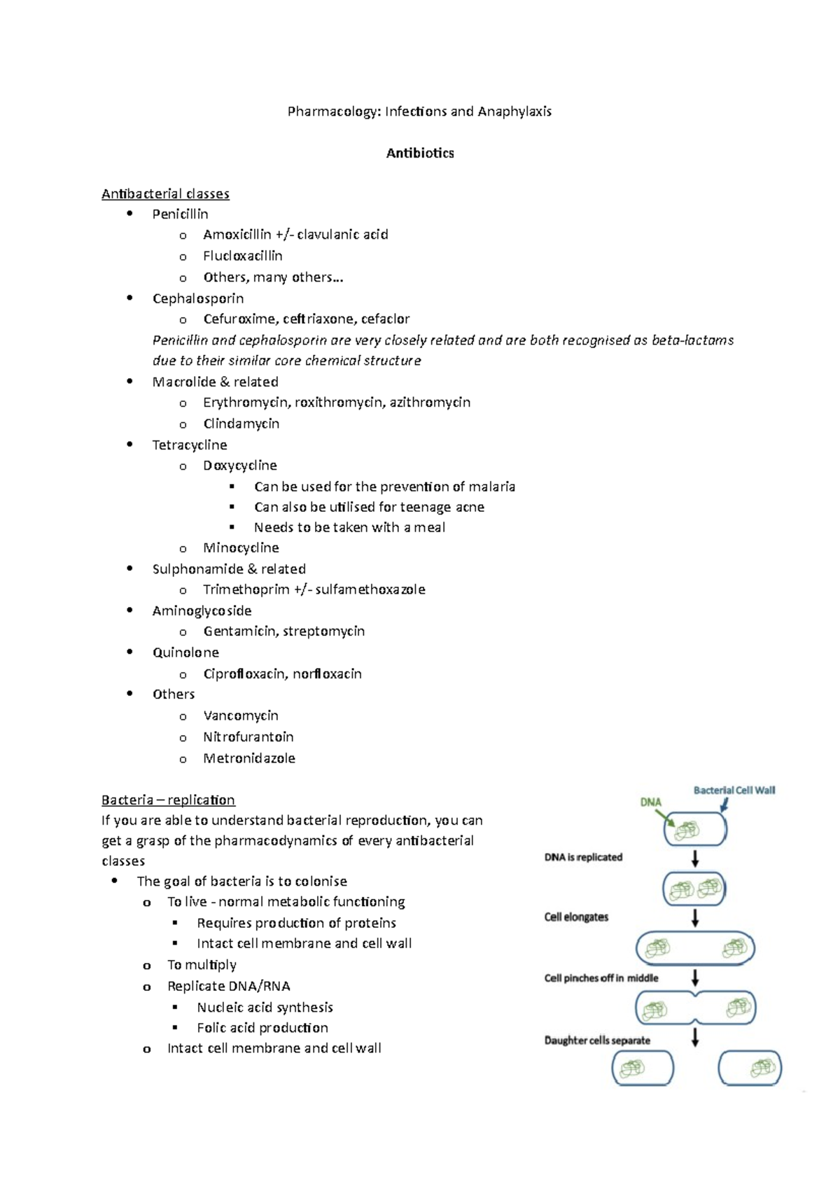 Pharmacology nursing notes regarding the use and misuse of antibiotics ...