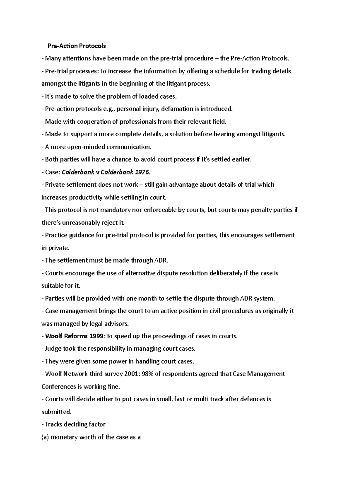 Pre-action protocols - Alternative Dispute Resolution - Pre-Action ...