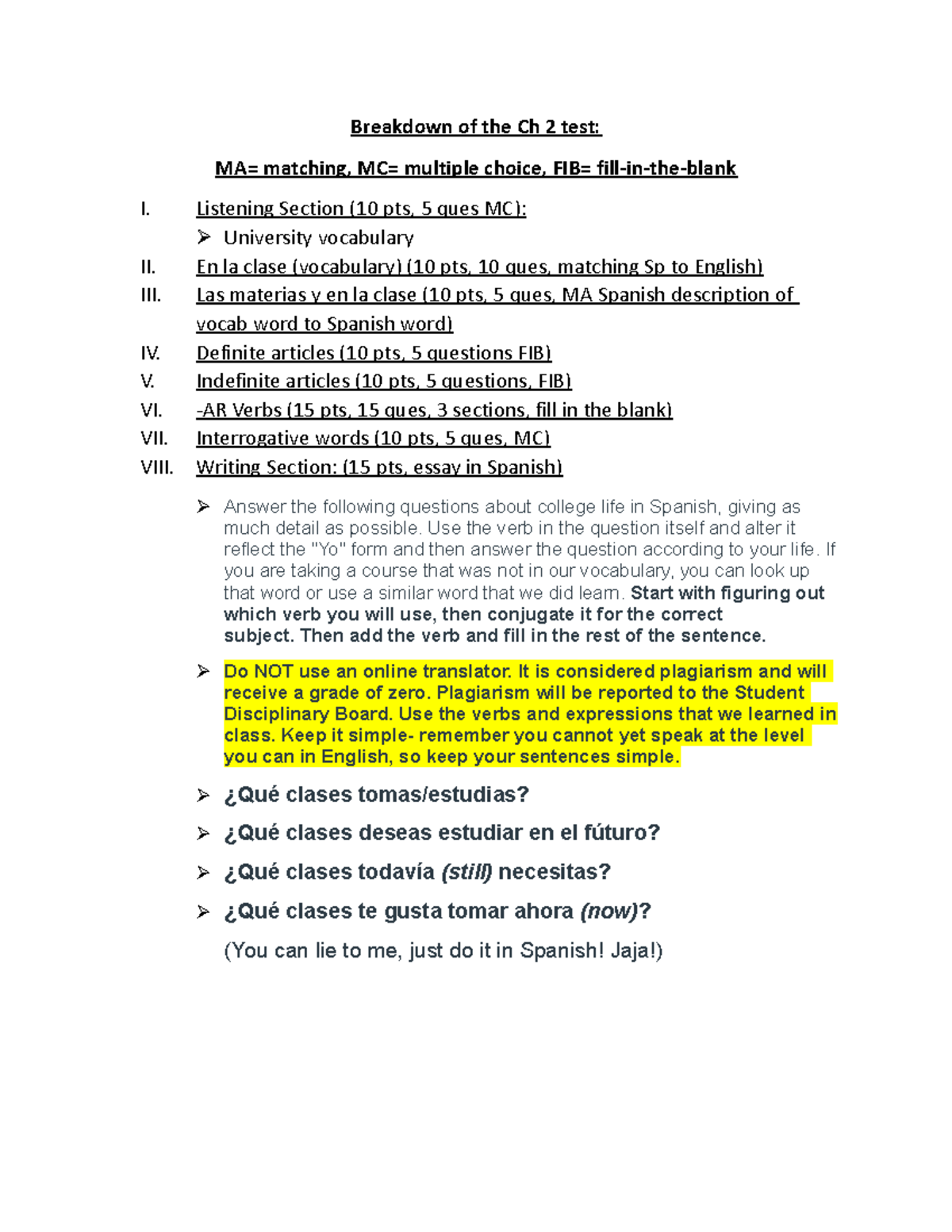 Breakdown of the Ch 2 test - Breakdown of the Ch 2 test: MA= matching ...