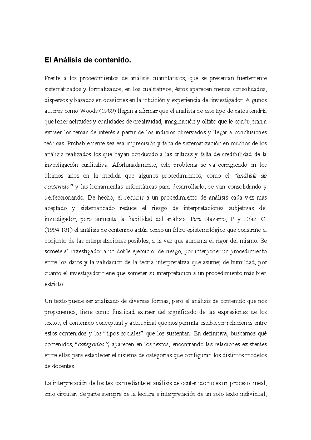 05. El Análisis de Contenido (Artículo) autor Universidad de Murcia - El An·lisis de contenido ...