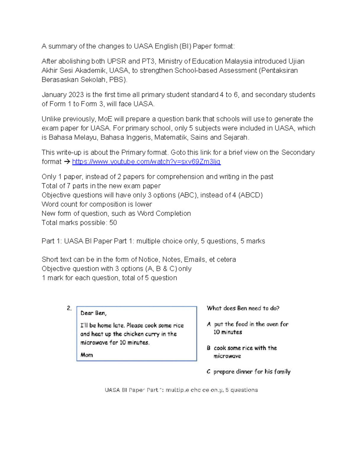 UASA Std4-6 format [Part 1-7] - A summary of the changes to UASA ...