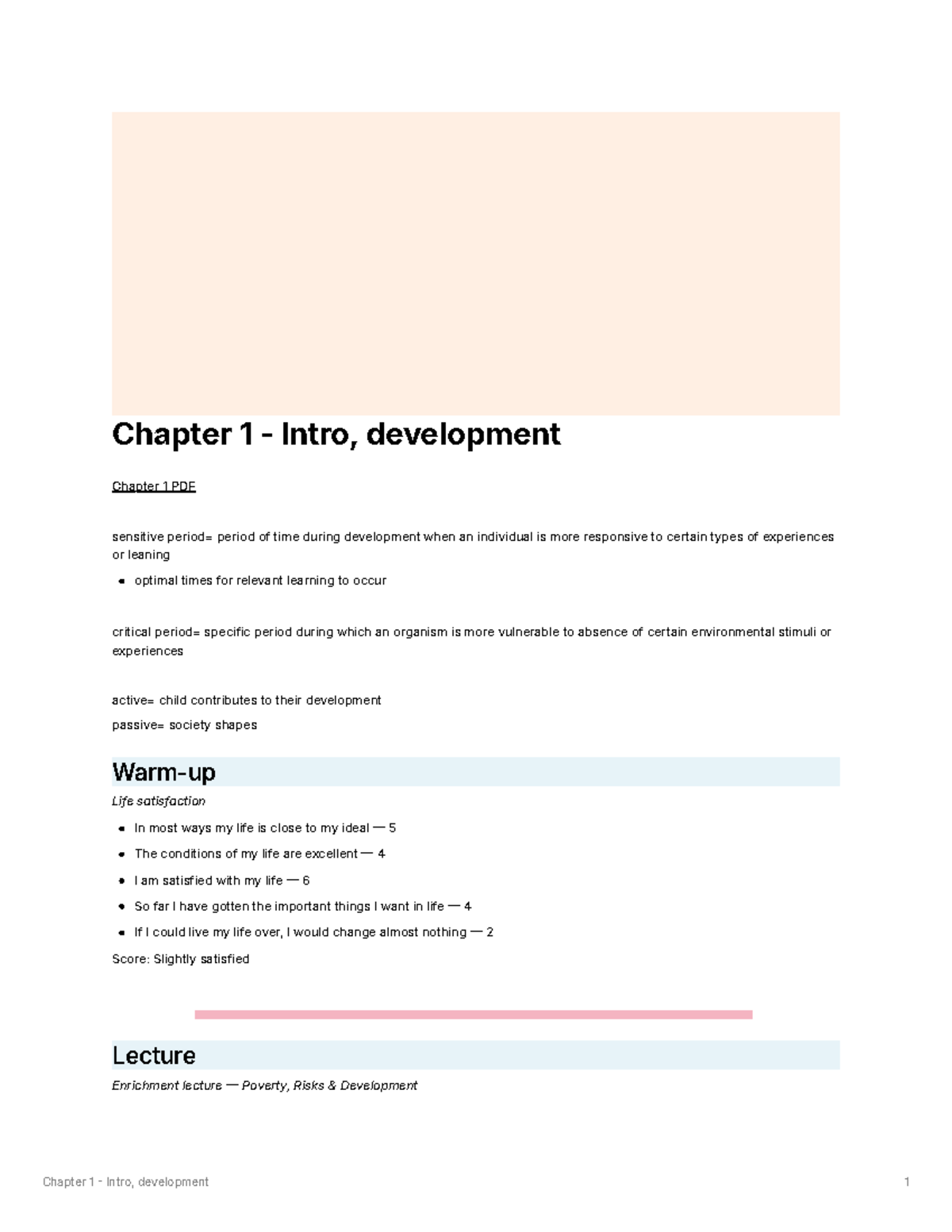 Chapter 1 - Intro, development - Chapter 1 - Intro, development Chapter ...