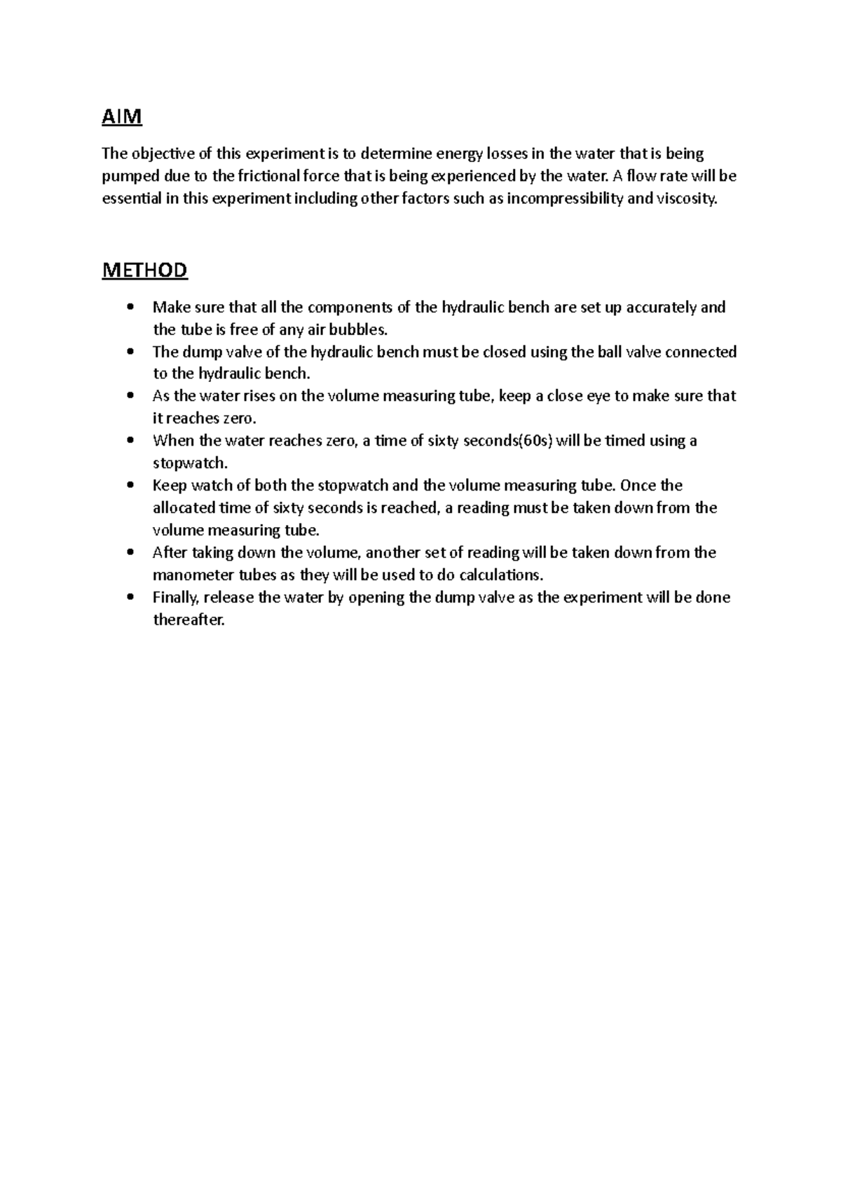 AIM & Method - Makhathini - AIM The objective of this experiment is to ...