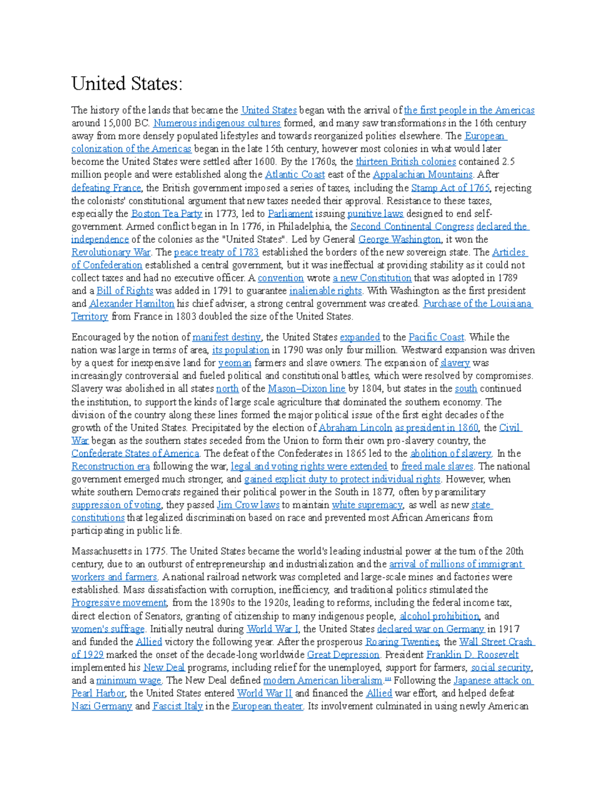Document - ikk - United States: The history of the lands that became ...