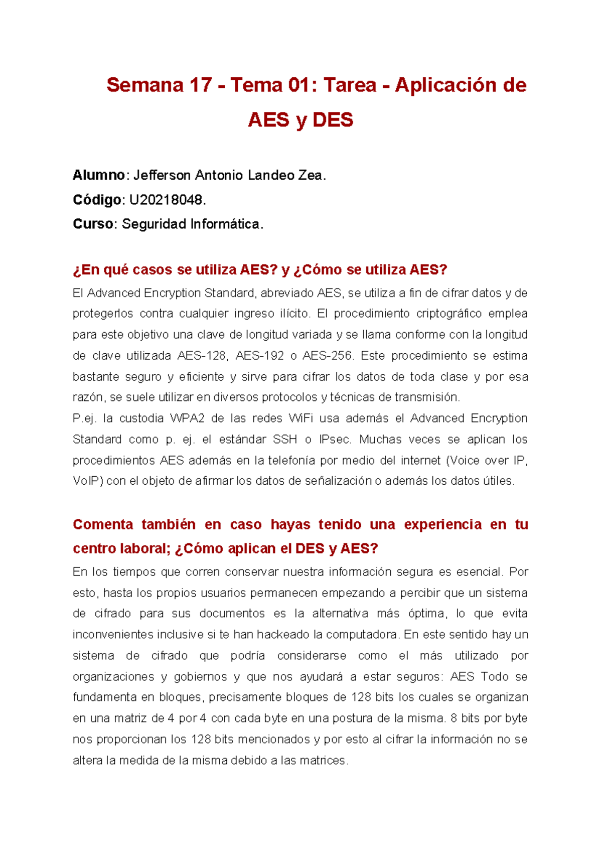 Semana 17.Aplicación de AES y DES - 📝Semana 17 - Tema 01: Tarea ...