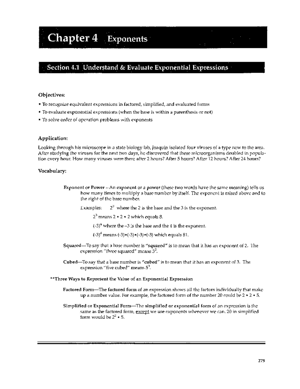 Prealgebra for College Students Chapter 4 - Chapter 4 Exponents Section ...