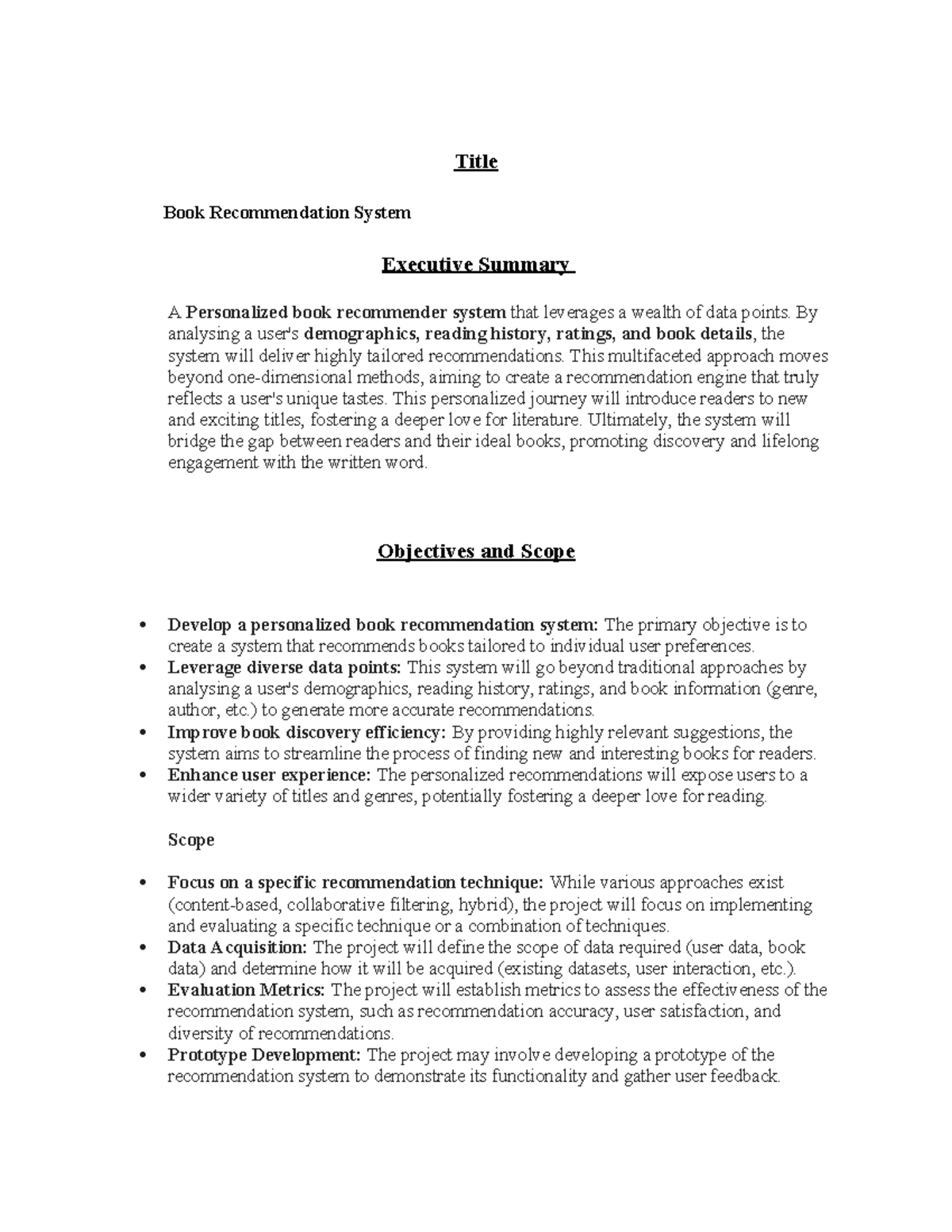 Book Recommandation systems - Title Book Recommendation System ...