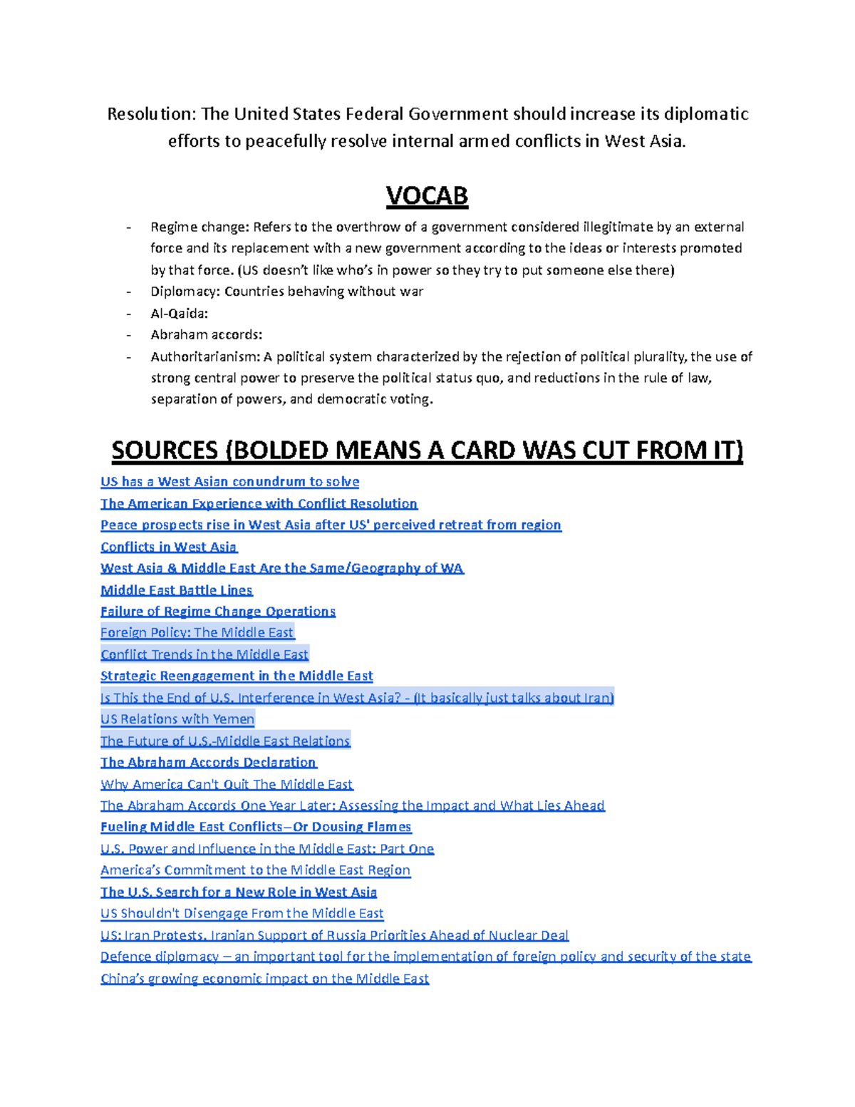 3 AM doc - History 22 Notes - Resolution: The United States Federal ...