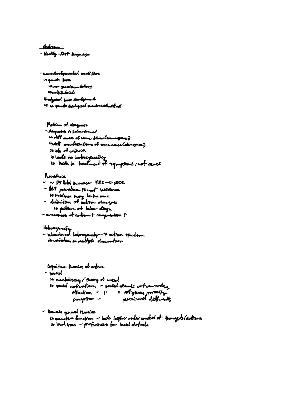 Health and Clinical Week 2 Autism Notes - ####### Autism identity ...