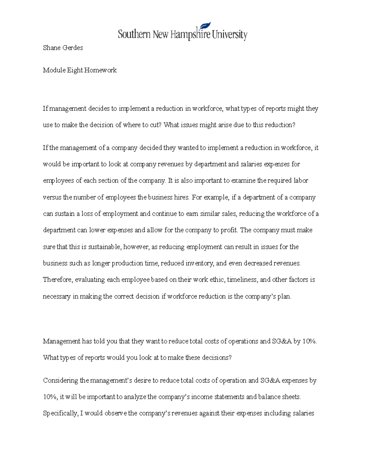ACC 340 Module Eight Homework - Shane Gerdes Module Eight Homework If ...