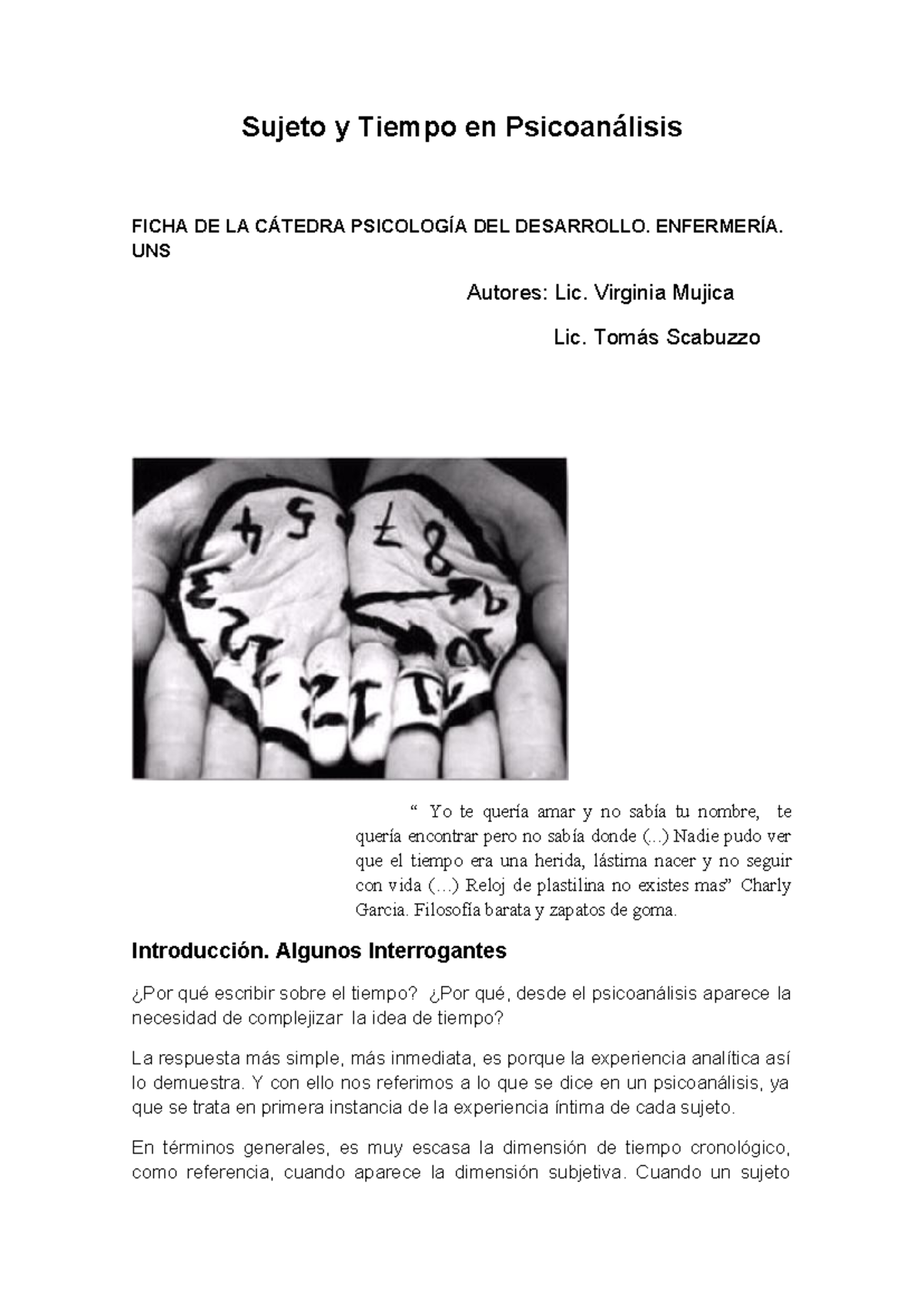 Sujeto Y Tiempo EN Psicoanalisis - Sujeto y Tiempo en Psicoanálisis ...