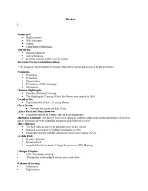SOAP note - nursing - Subjective Subjective refers to things the ...