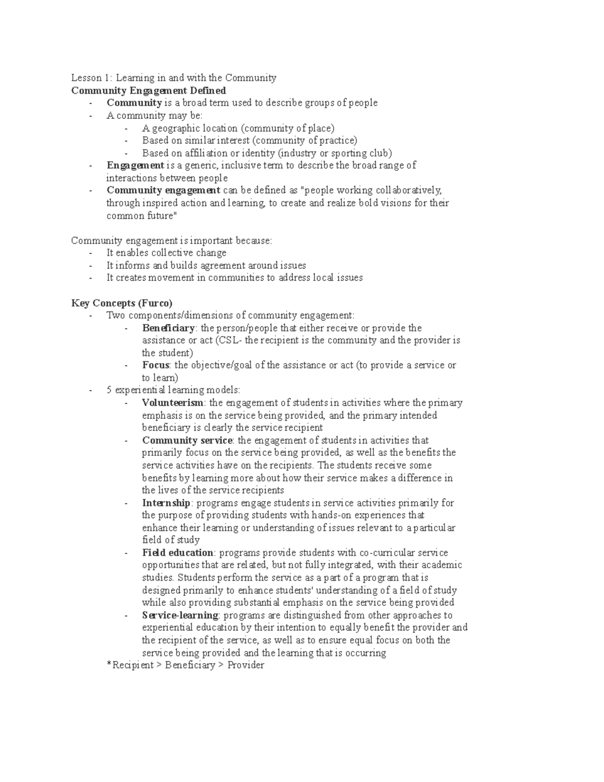 UU-150 Lessons 1-6 - Lesson 1: Learning in and with the Community ...